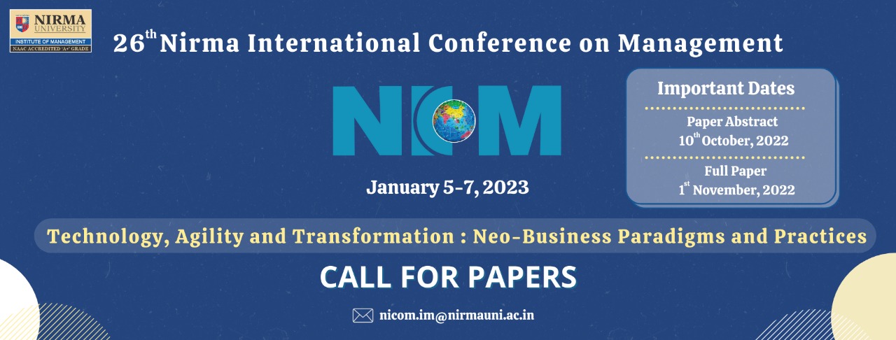 Join the Nirma International Conference on Management